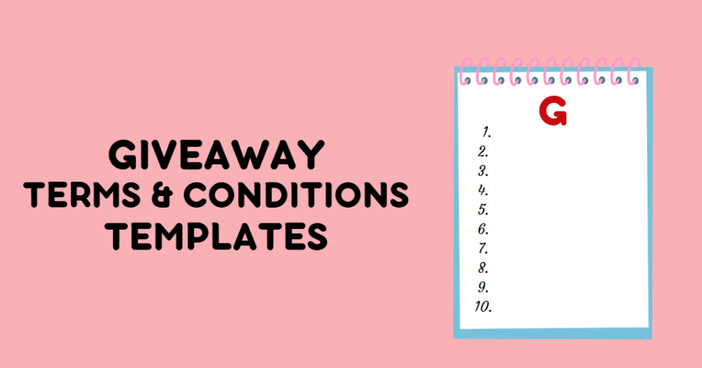 Giveaway Terms And Conditions 2023 Template Run Legit Contests In 9 Ways